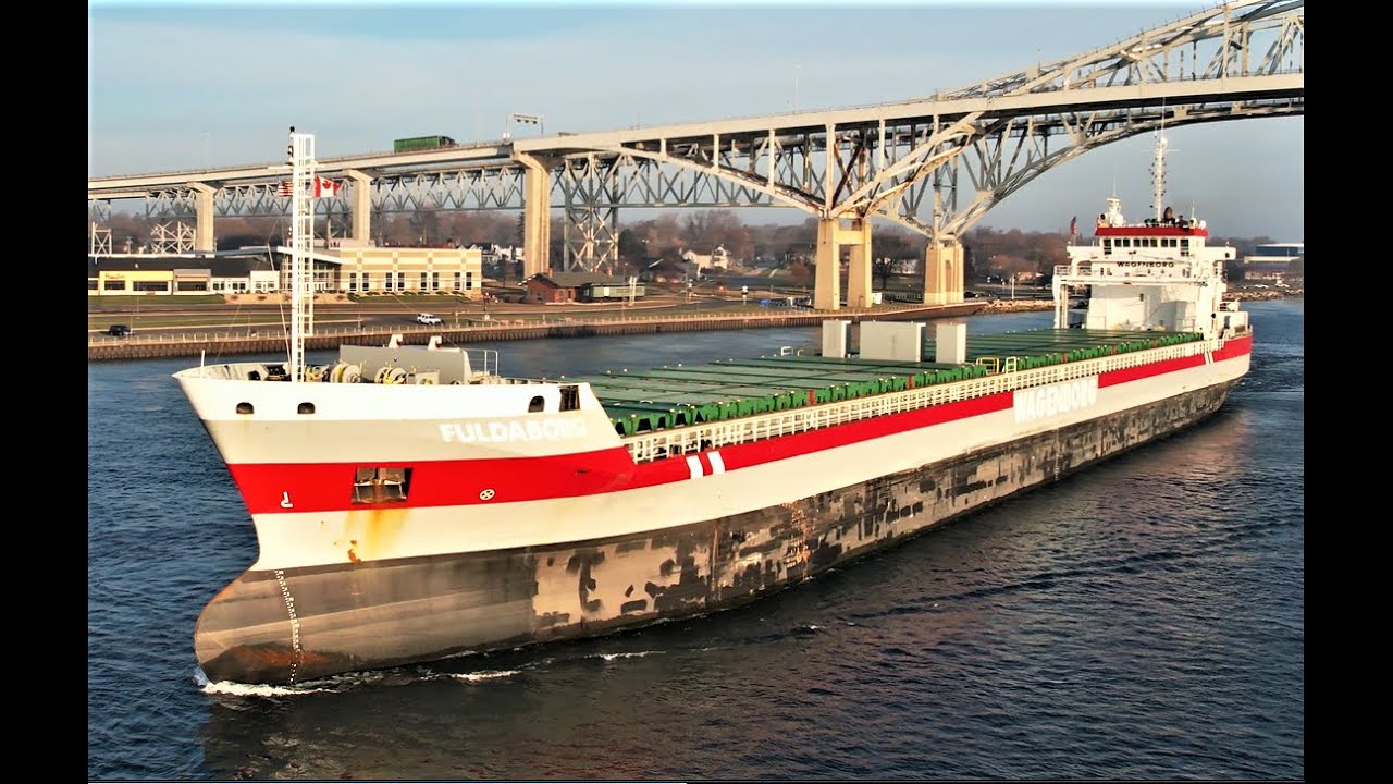 FULDABORG / WAGONBORG - Downbound Port Huron, Michigan 11-24-2022 - YouTube