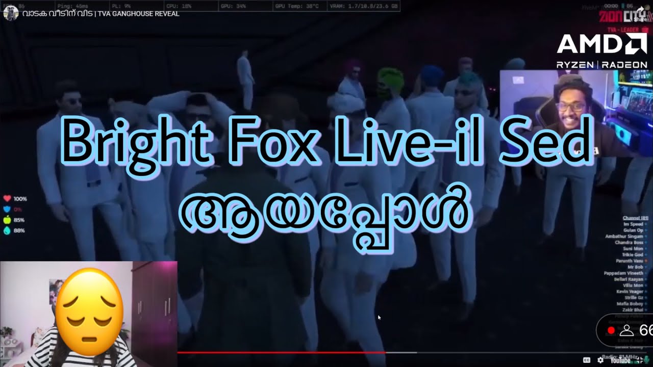 BRIGHT FOX live-ൽ Sed ആയി 😔, (With My new intro video 🔥) - YouTube
