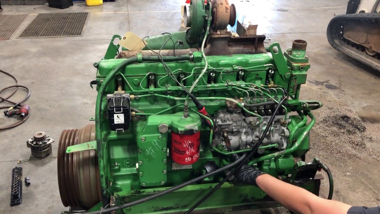John Deere 6076AN031 7.6L Running Engine UID 156656297910 - YouTube