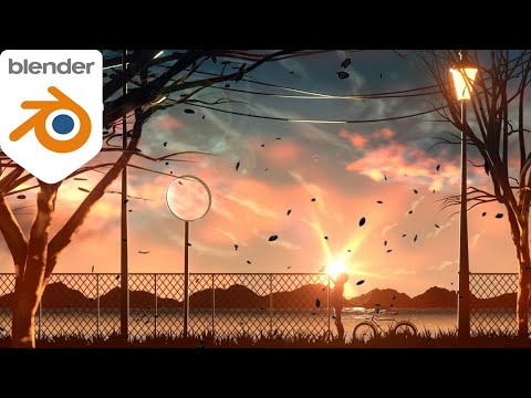 Stunning 3D Anime Sunset Scene in Blender - TadayoshiCG - YouTube