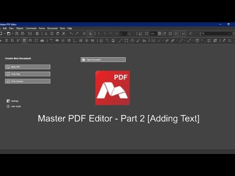 Master PDF Editor - Part 2 [Adding Text] - YouTube