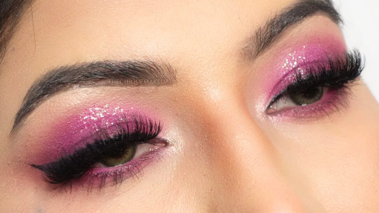 Pink Bridal Glitter Wedding/ Party Eye makeup Tutorial with Tips and ...