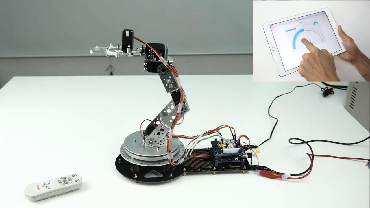 Arm Robot Remote Control Using PHPoC Blue - YouTube