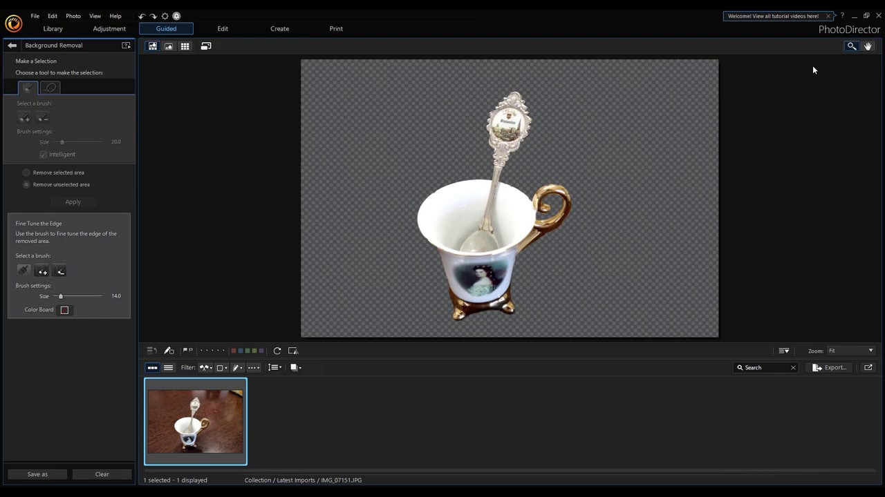 🎨 How to remove image background | PhotoDirector 11(365) Tutorial - YouTube