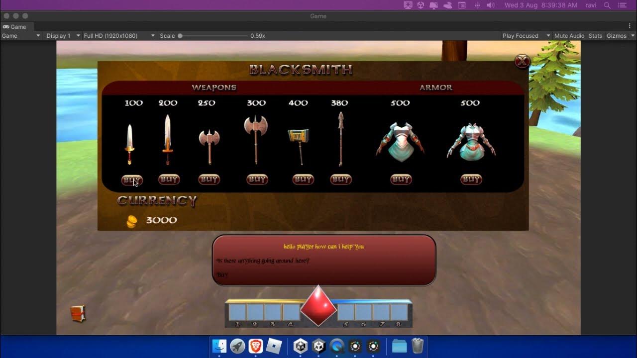 what my RPG inventory scene unity looking like? - YouTube