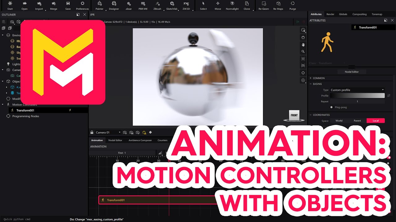 MAVERICK RENDER: 42 01 ANIMATION: MOTION CONTROLLERS WITH OBJECTS - YouTube