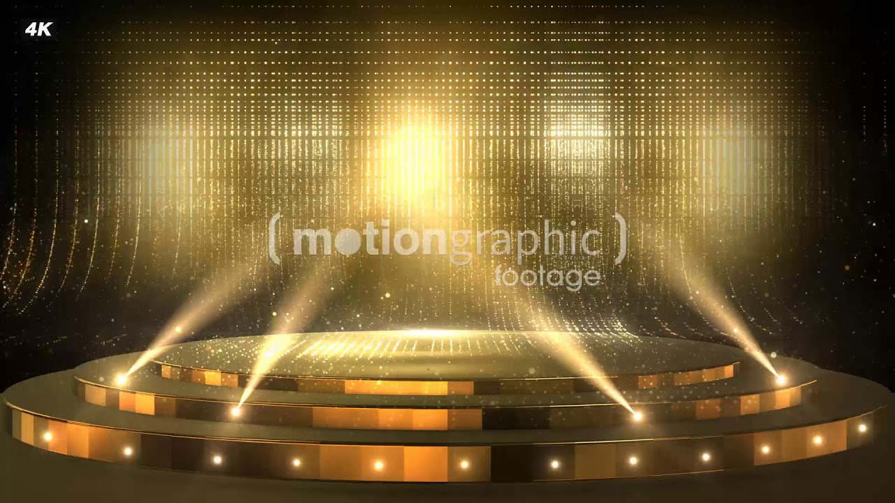 Golden Stage Background 4K - Motion Graphic - YouTube