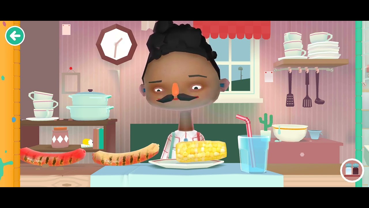 feeding some foods in toca kitchen - YouTube