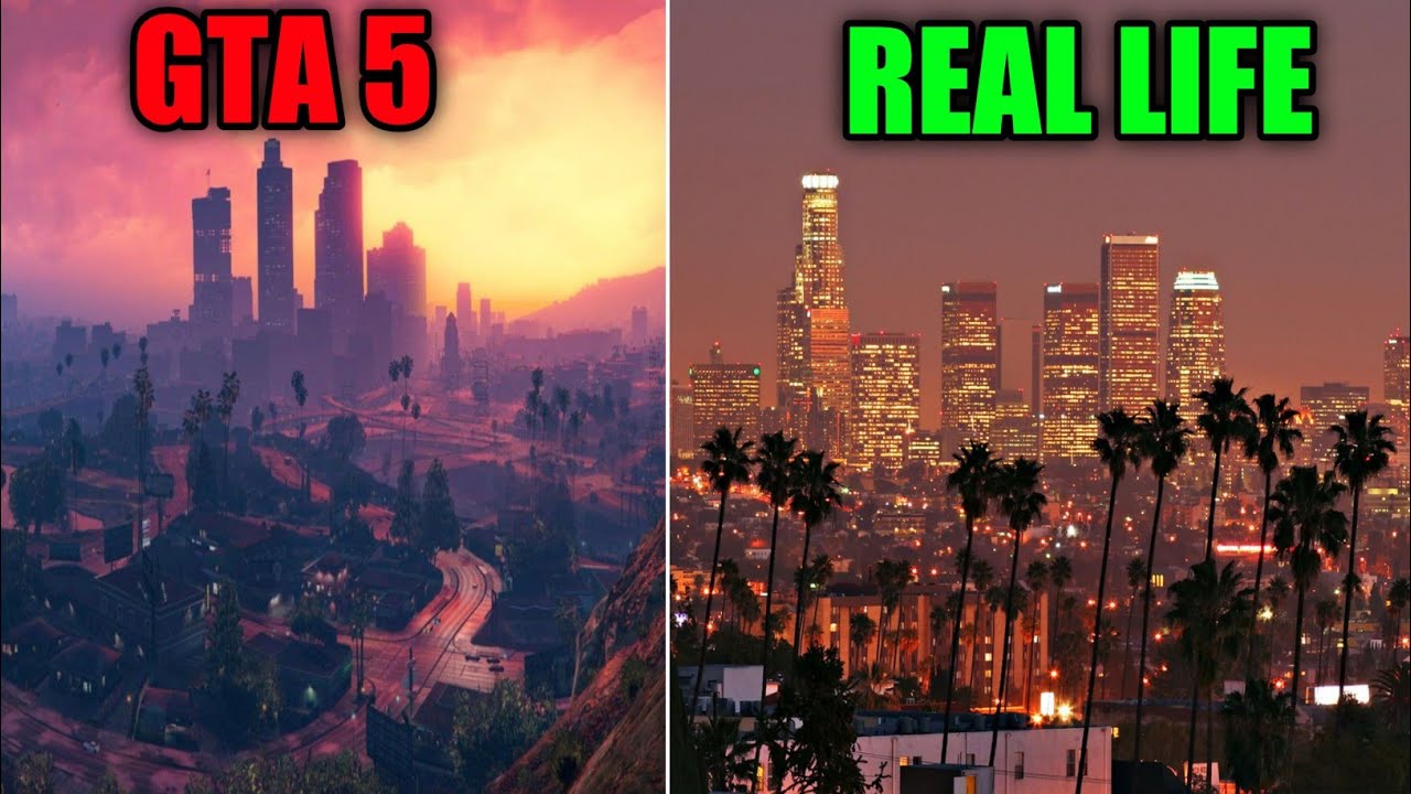 GTA V VS REAL LIFE LOCATION | GTA V #gta5 #gtav #gta5vsreallifelocation ...