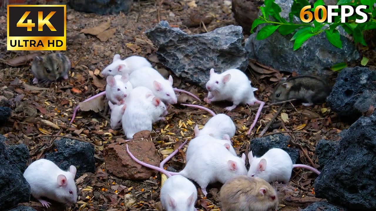 [NO ADS] CAT TV: Harmony of Mice and Nature 🌿 | Crystal-Clear 4K UHD - YouTube