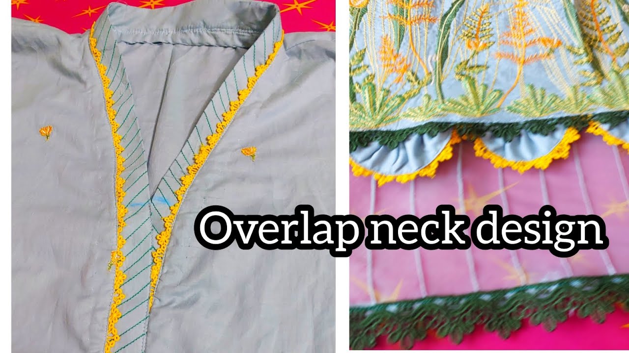 Overlap Neck Design Tutorial | Overlap V Neck Cutting & Stitching ...