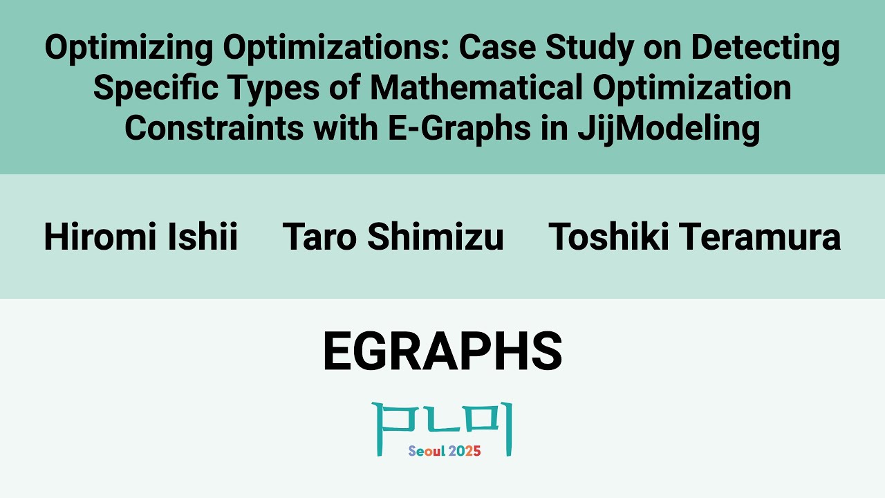 [EGRAPHS'25] Optimizing Optimizations: Case Study on Detecting Specific Types of Mathematical ...