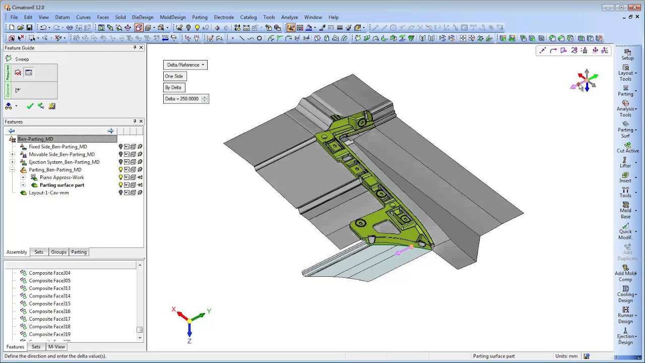 CimatronE 12 CAD/CAM - Vettore Direzione - YouTube