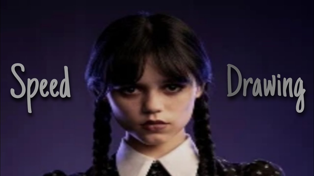Merlina Addams Speed Drawing | Manuu Art. - YouTube