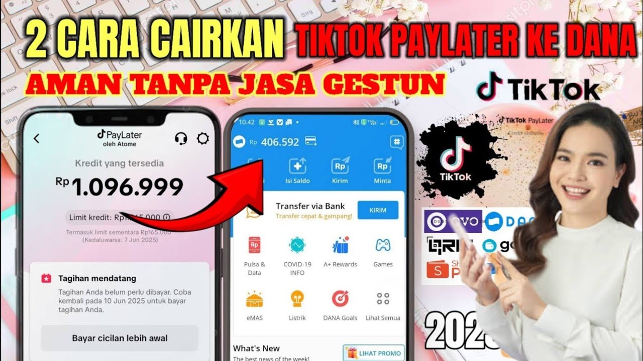 Cara Cairkan Tiktok Paylater Ke dana | Gestun Tiktok Paylater ke Dana - YouTube