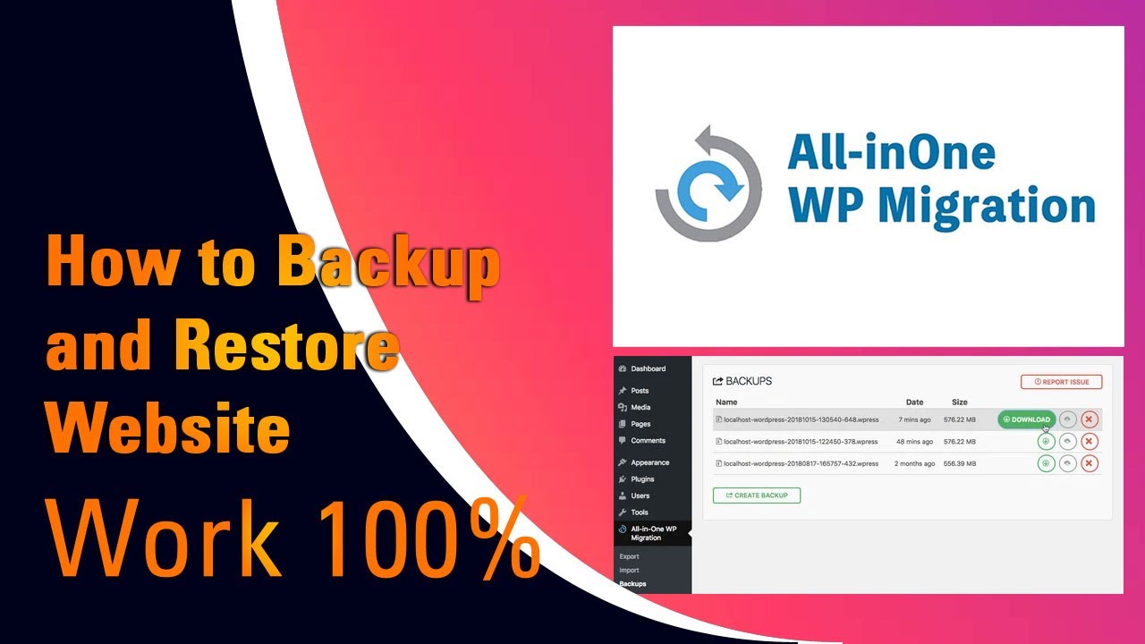 How to Move your Website from Localhost to Live on Hosting All-inOne WP ...