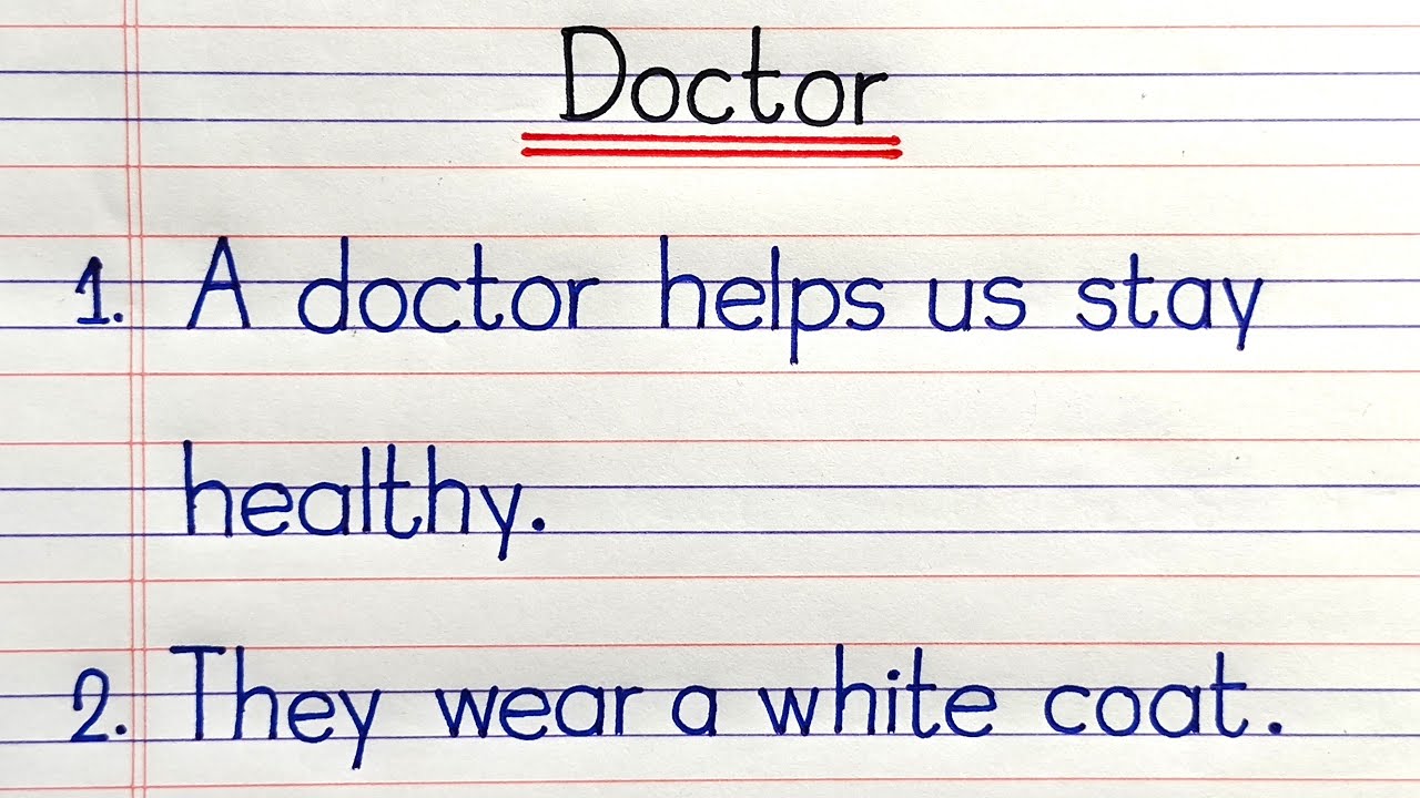 5 Lines on Doctor | A Doctor | - YouTube