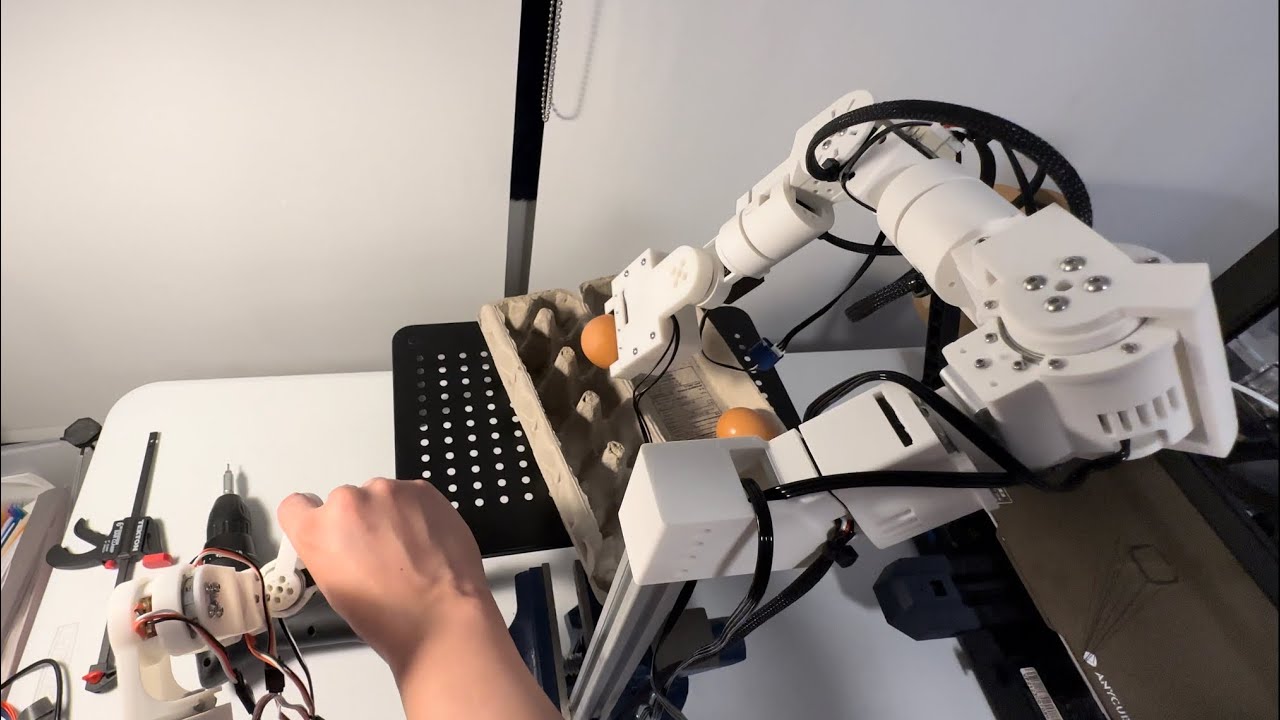 HRC Model4 Robotic Arm pick up eggs - YouTube