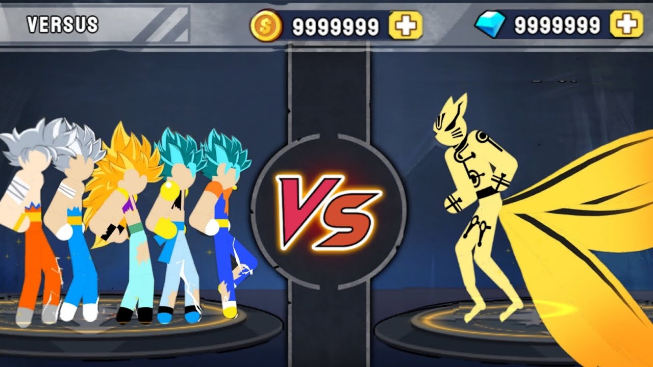 Stickman Warriors PVP - Vegito, Jiren, Beerus, Vegeta, Goku - YouTube