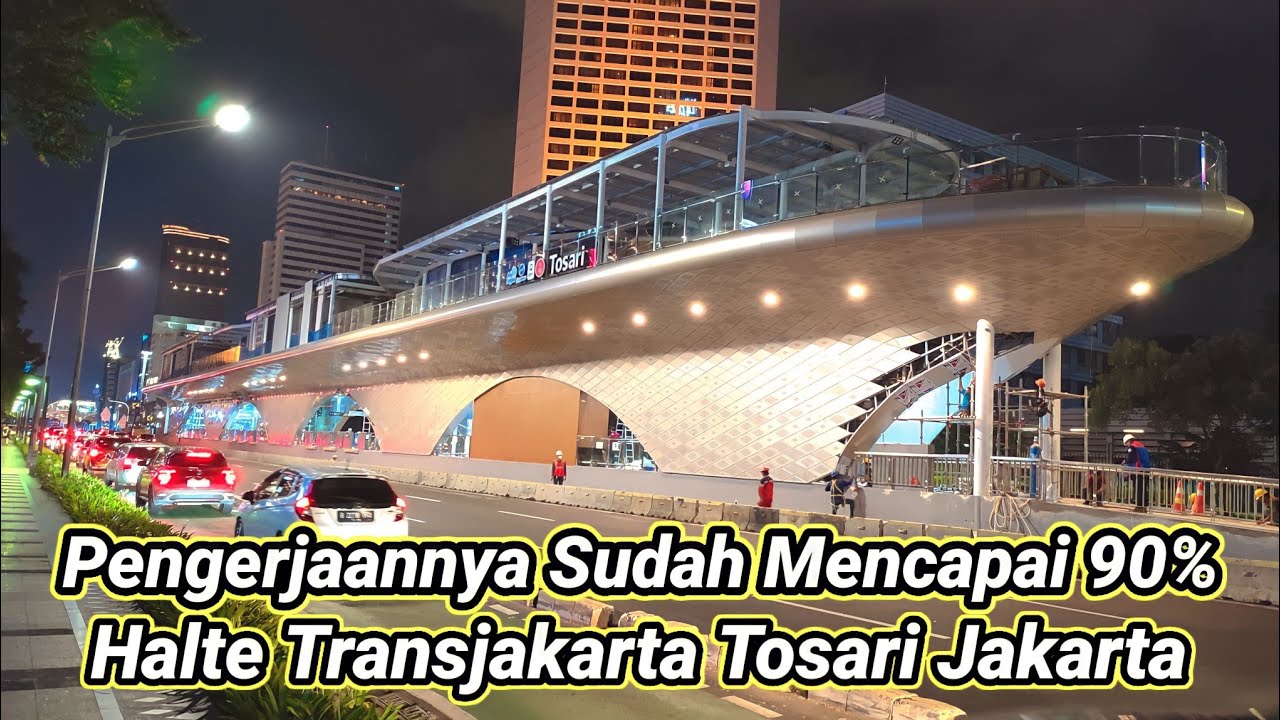 pengerjaan nya sudah mencapai 90% halte Transjakarta Tosari Jakarta ...