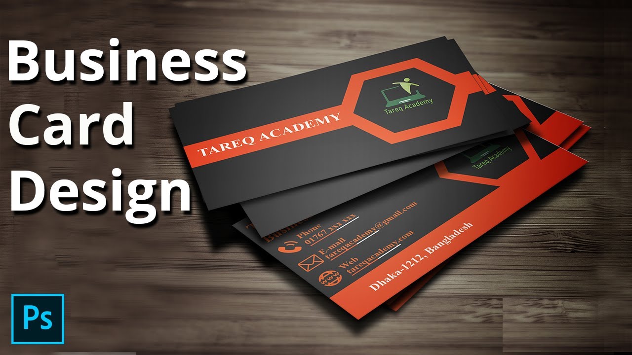 How to make professional Business Card Design in Photoshop || Tareq Tech Tutorial - YouTube