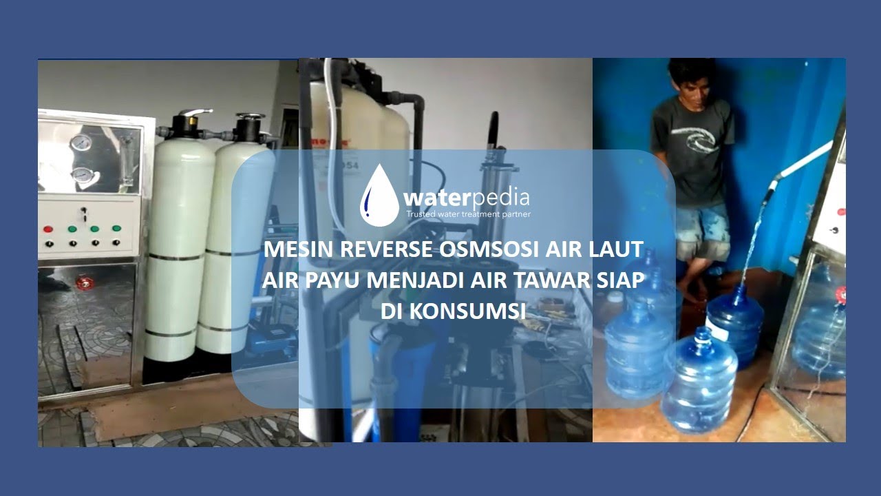 Alat Mesin Penyulingan Air Laut, Air Payau Menjadi Air Tawar Siap di ...