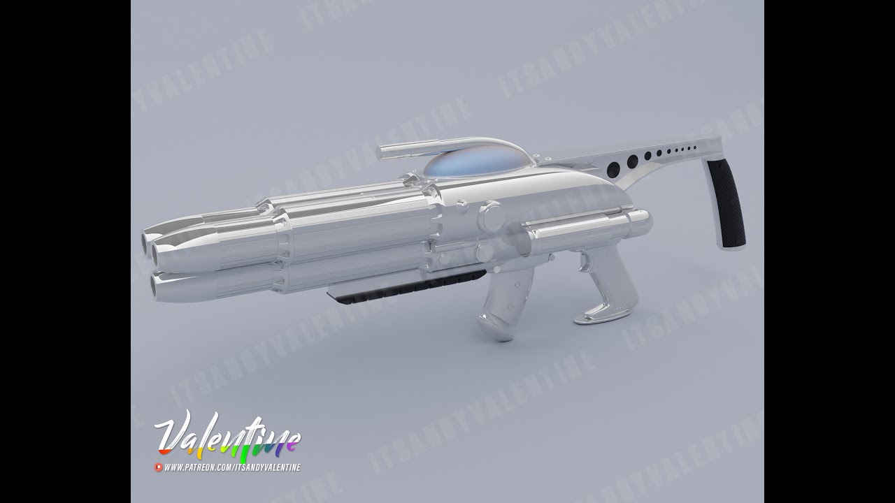 Tri-barrel Blaster - Men in Black | 3D Printable Prop by Andy Valentine ...