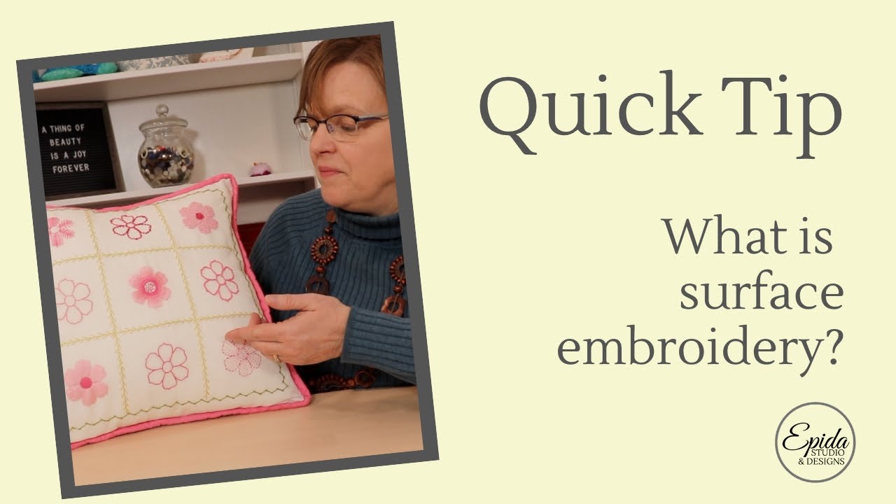 What is surface embroidery? - YouTube