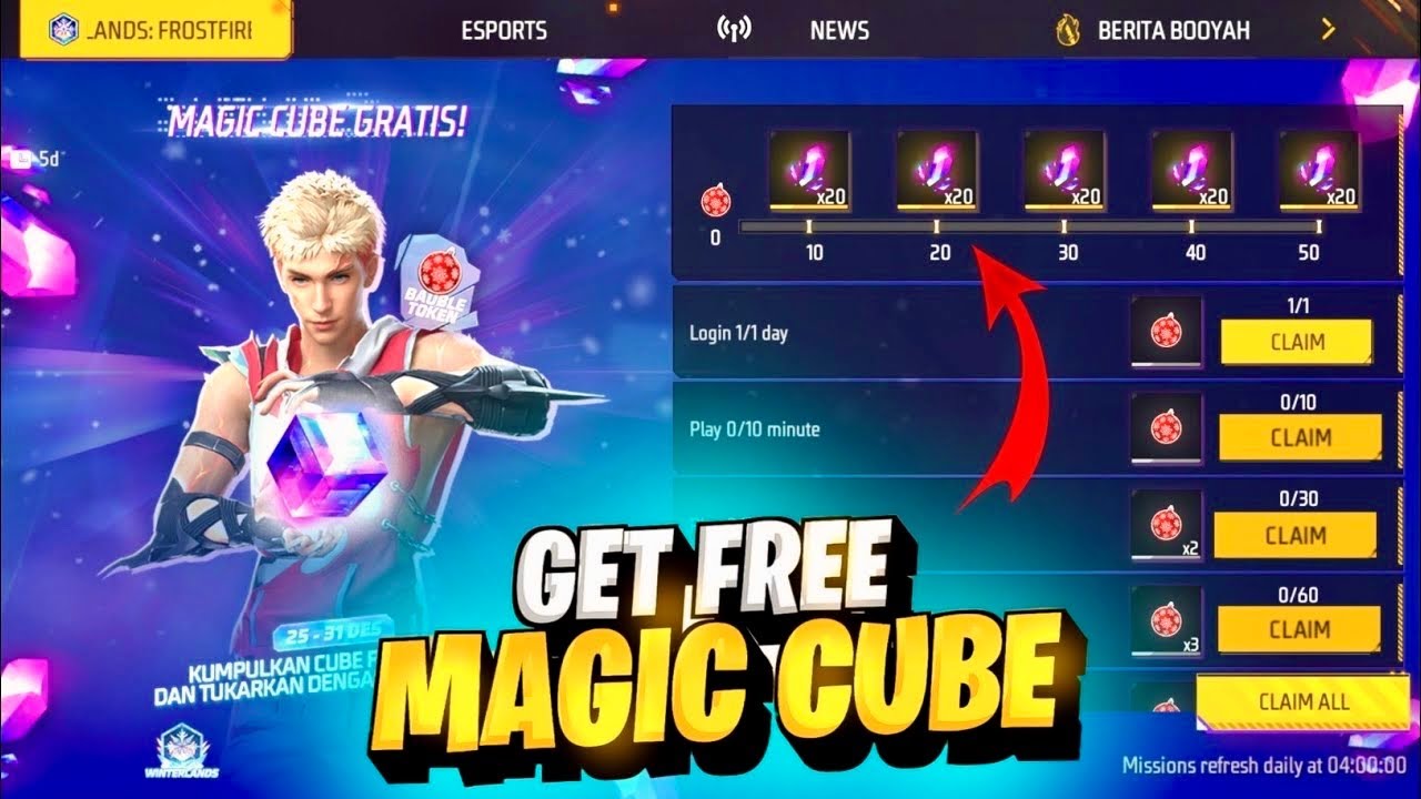 Free Magic Cube | 7th Anniversary Free Magic Cube Event | Free Fire New ...