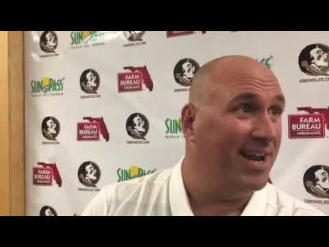 Florida State offensive line Greg Frey talks at FSU's 2018 Media Day ...