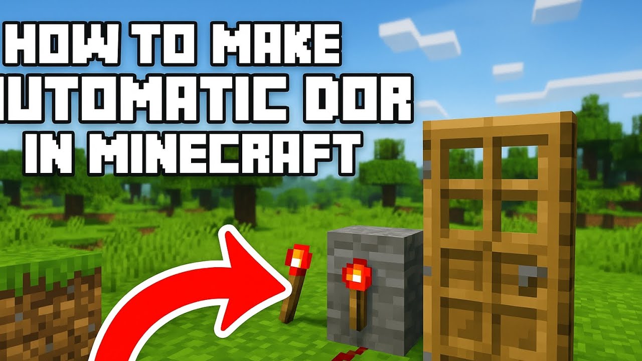 "🚪 Learn how to make an Automatic Door in Minecraft using Redstone ...