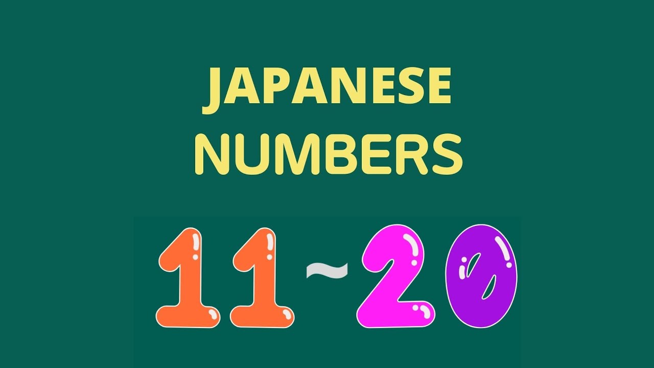 Learn Japanese numbers 11 to 20 - YouTube
