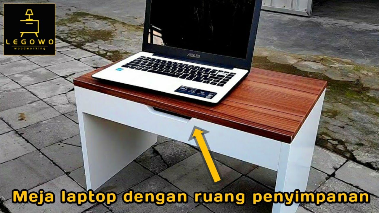 Membuat meja laptop | meja komputer minimalis | laptop desk - YouTube