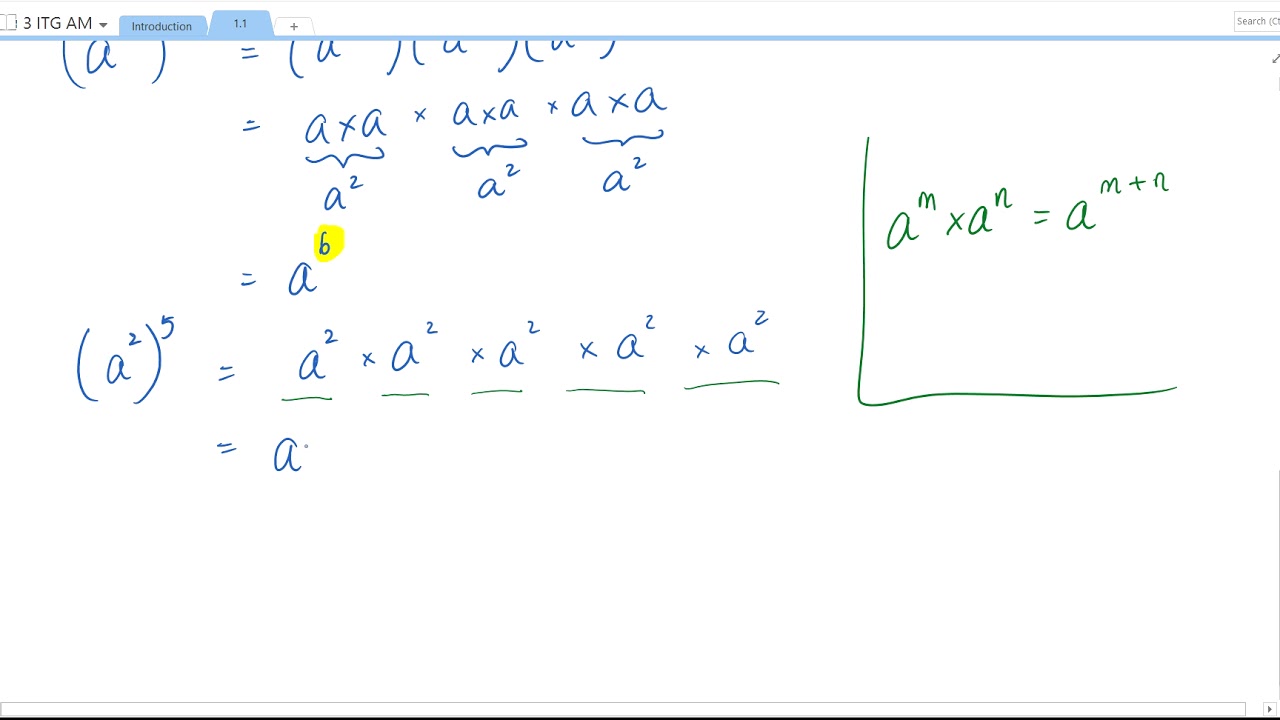 Introduction to Positive Indices and Laws of Indices - YouTube