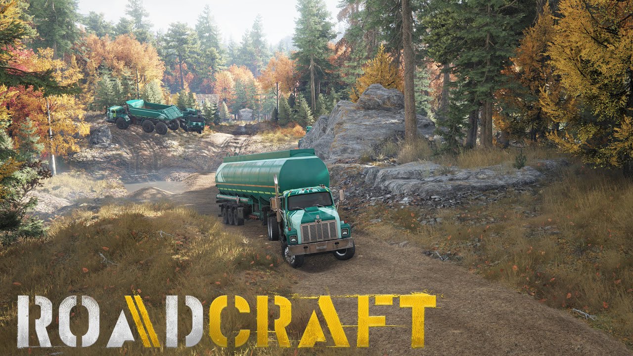 RoadCraft Half way through Washout DLC map - YouTube