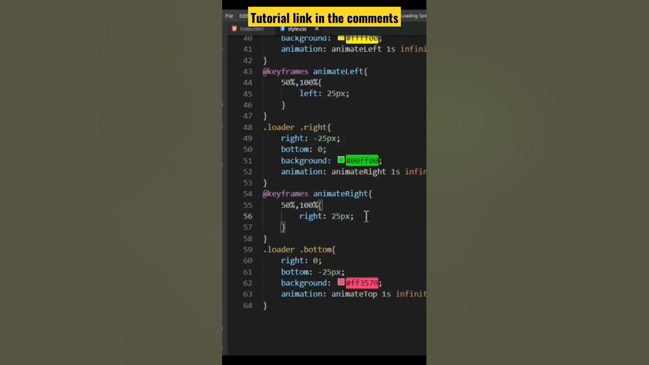 Css Loading Animation Htmlcss Coding Cssanimation Code Youtube 7877