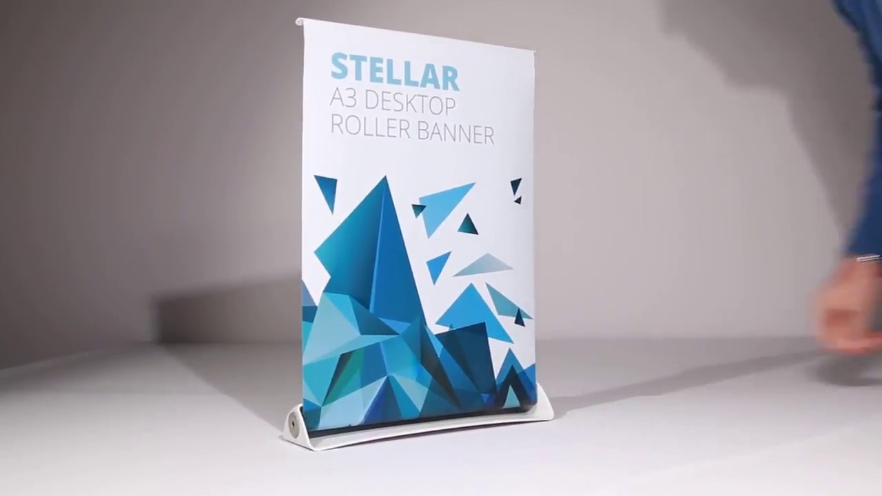 Compact Retractable Desktop Banner | XL Displays - YouTube