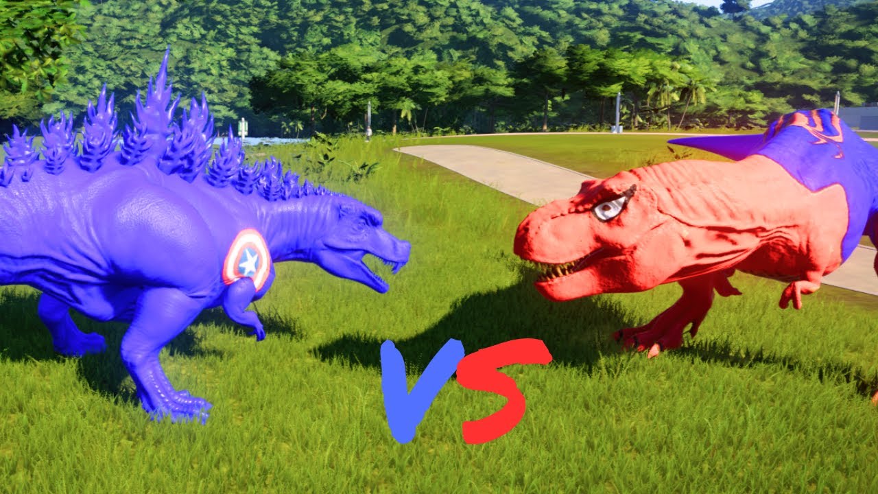 attacks each other IN JURASSIC PARK| Godzilla | t-rex | INDORAPTOR ...