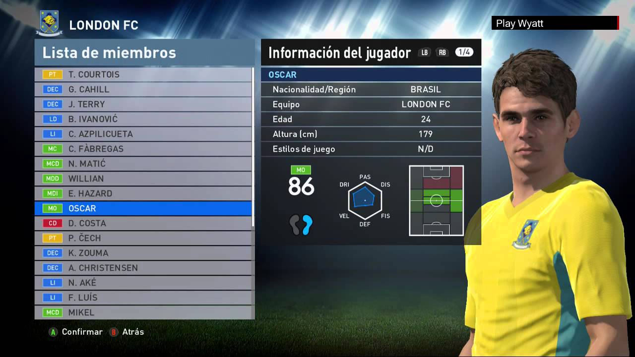 PES 2016 | Chelsea (London FC): Jugadores & Caras | Players & Faces ...