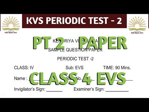 Kvs class 4 pt2 EVs question paper | sample paper| #evs #class4evs #pt2 ...