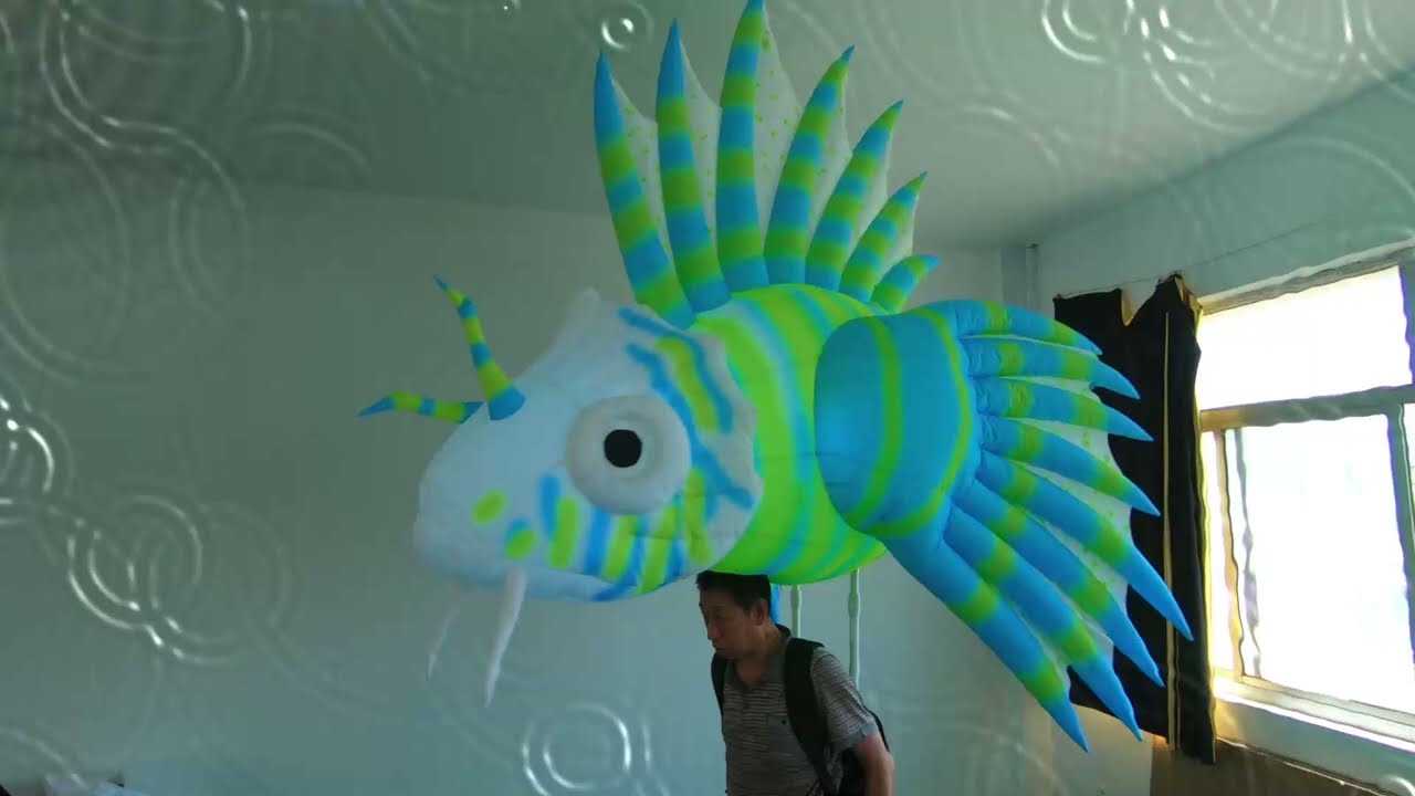 Inflatable fish - YouTube