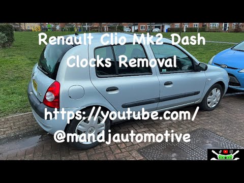 Renault Clio Mk2 Dash Clocks Removal - YouTube