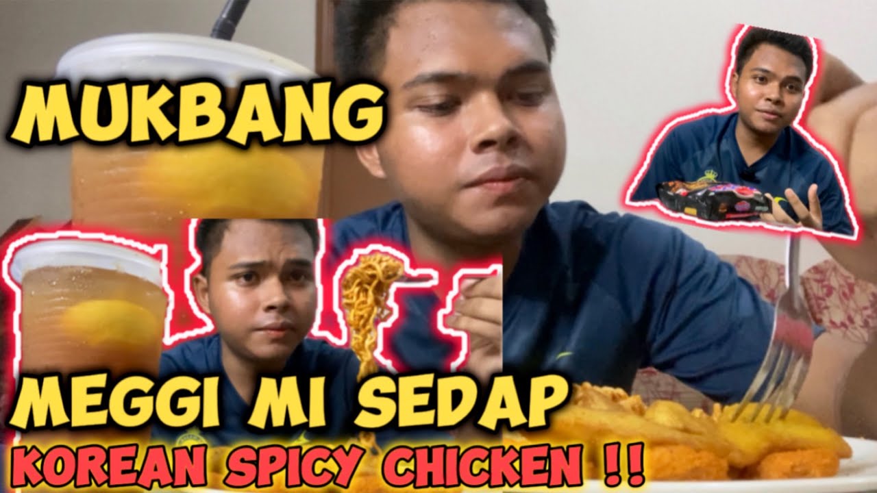 Mukbang Meggi Mi Sedap Korean Spicy Chicken !! - YouTube