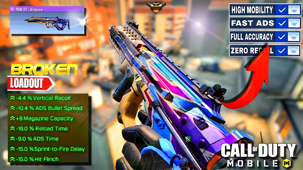 PDW-57 Call of duty mobile Best loadout For PDW // Fast ADS + Max Range ...