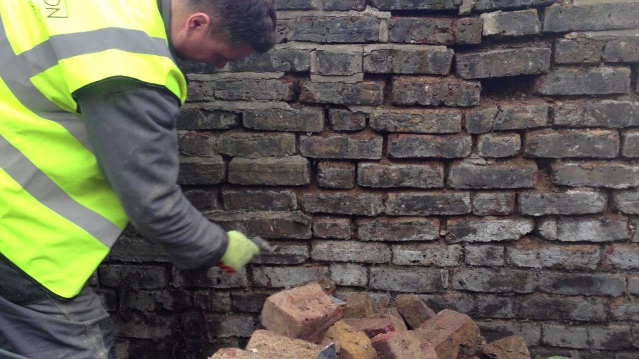 Daniel - Brick wall test before repair - Batoum Gardens - Hammersmith ...