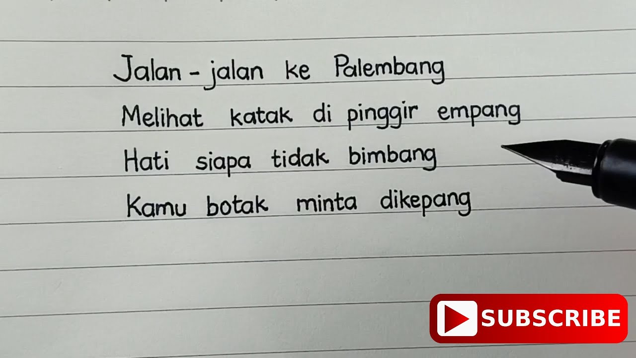 Tulisan Tangan Bagus, Rapi, Indah, dan Bersih Contoh Pantun Jenaka ...