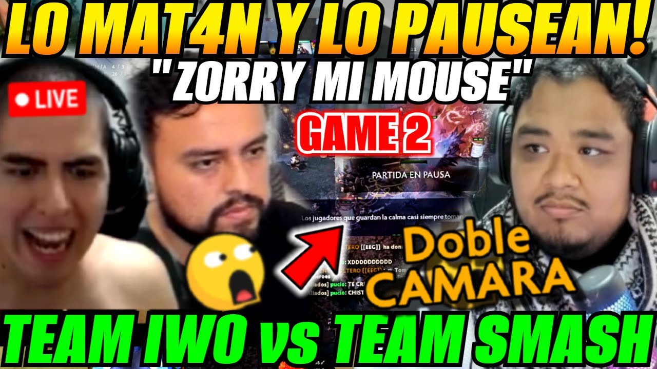 😲LO M4T4N Y LE PAUSEAN! Team IWO vs Team SMASH Game 2😲DOBLE CÁMARA - YouTube