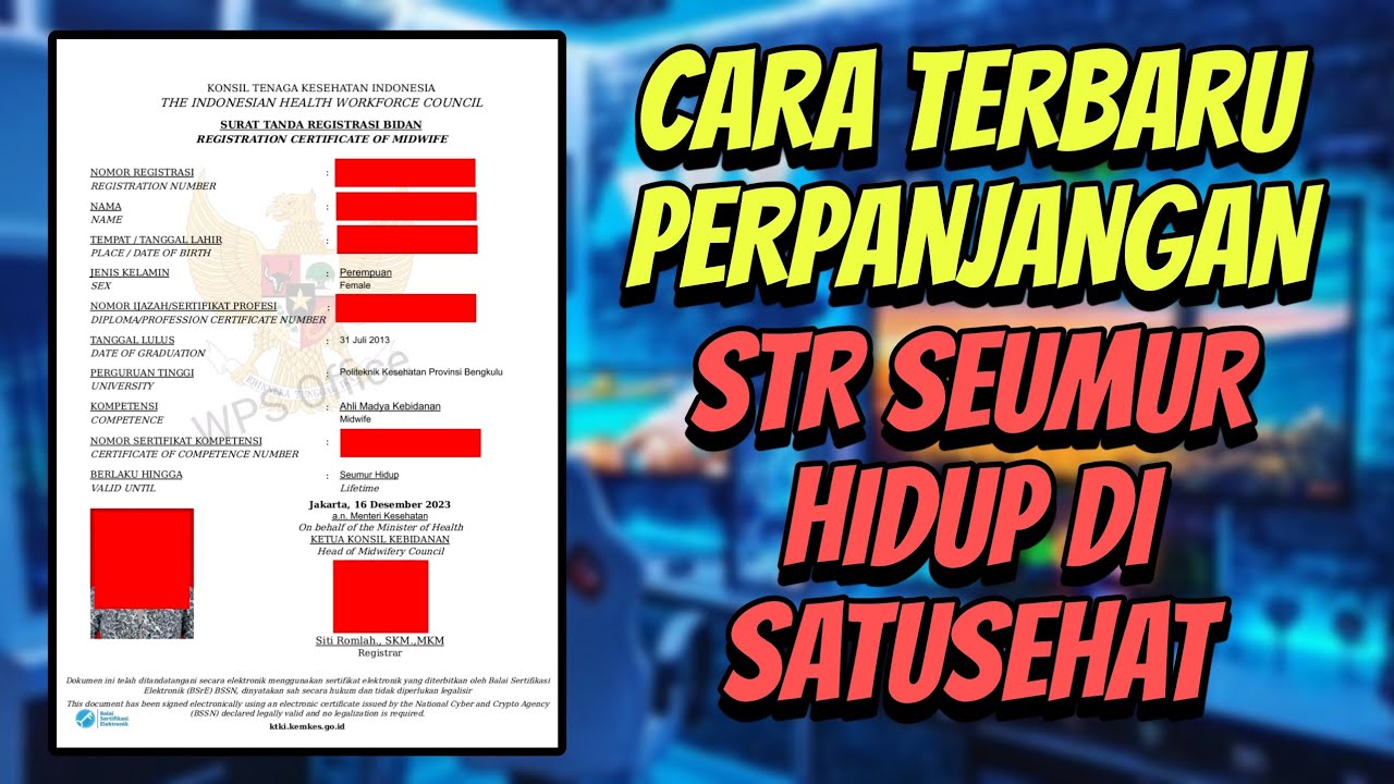 Cara Terbaru Perpanjangan STR Seumur Hidup Tenaga Kesehatan Di ...