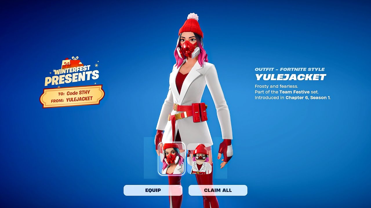 How to get FREE Yulejacket Skin Early.! Fortnite - YouTube