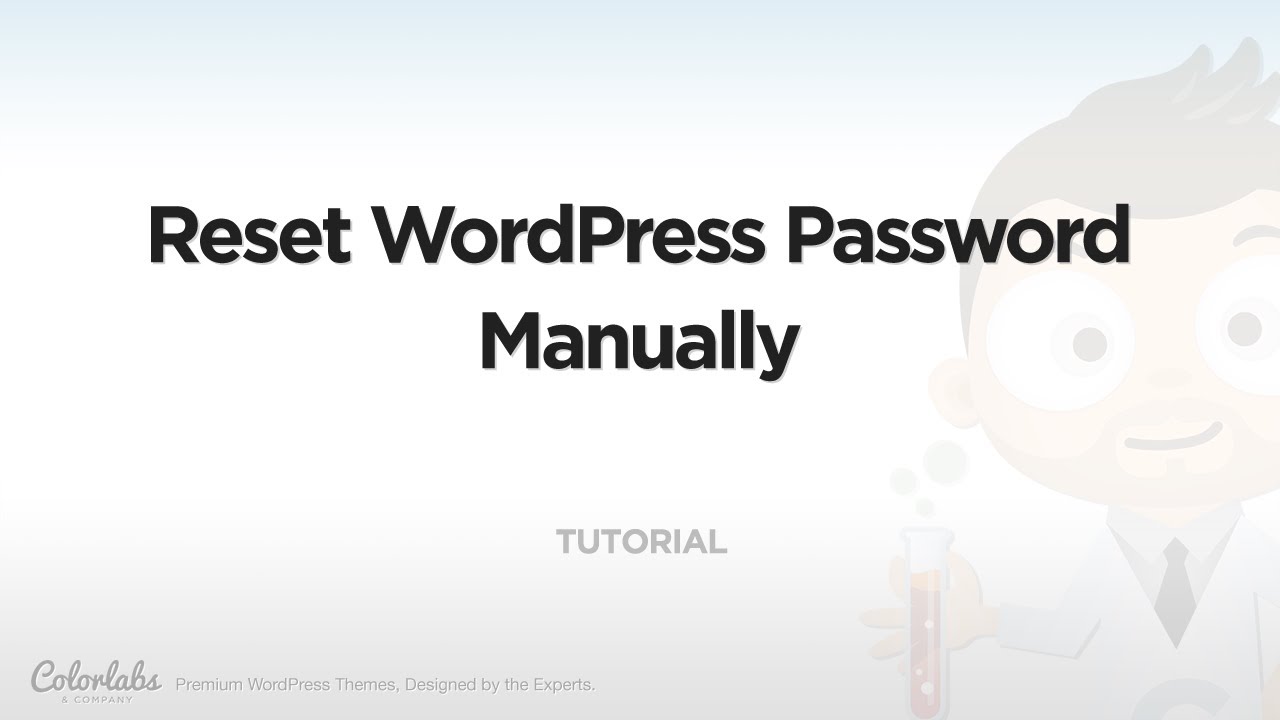 Tutorial How Reset WordPress Password Manually YouTube Tutorial How Reset WordPress Password Manually YouTube